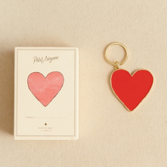 Sezane | Accessories | Sezane Red Heart Keychain Nib | Poshmark
